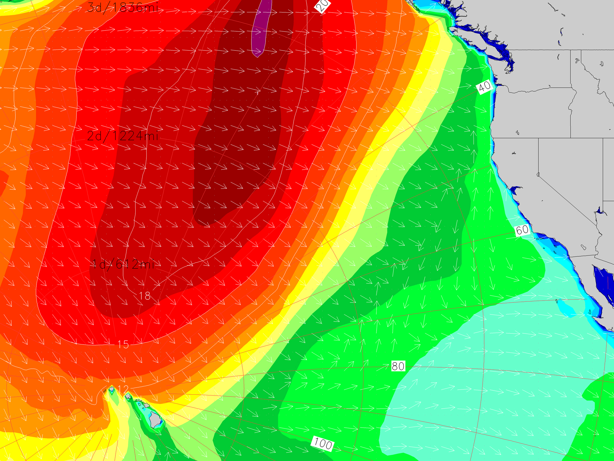 Lan Lends a Hand for Very Large North Pacific Swell