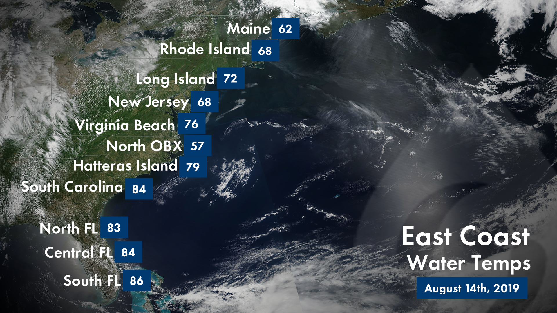 Hot or Cold? East Coast Water Temp Update and Forecast