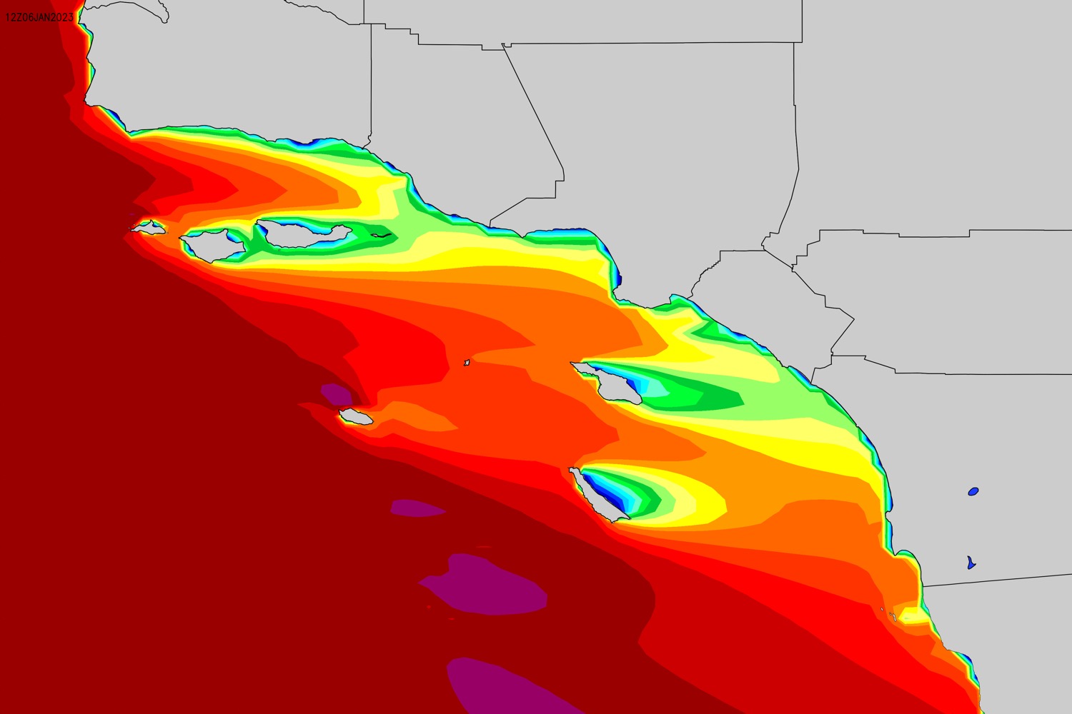Bombing WNW Swell Incoming for California