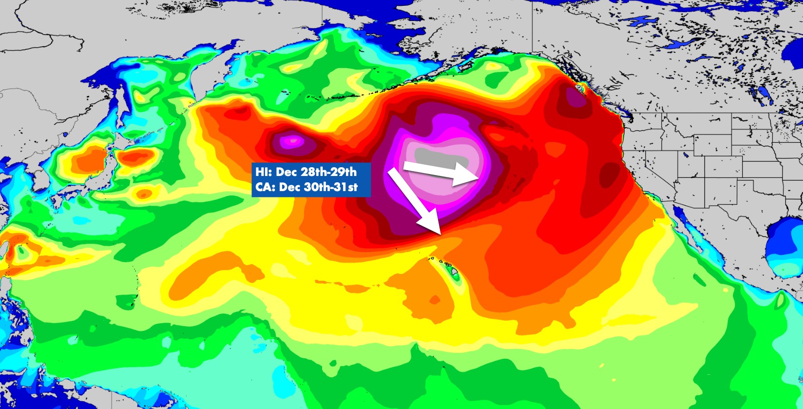 Outlook: Long Run of Surf as North Pacific Pattern Shifts for the Holidays
